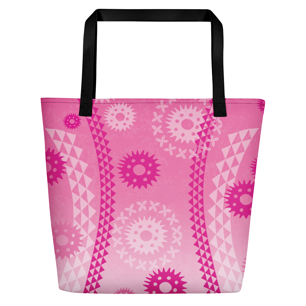 Beach Bag - Kapa - Maui Pink – Black Pearl Designs